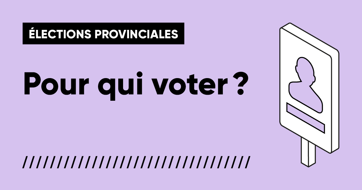 Élections provinciales : pour qui voter? – Élections Québec