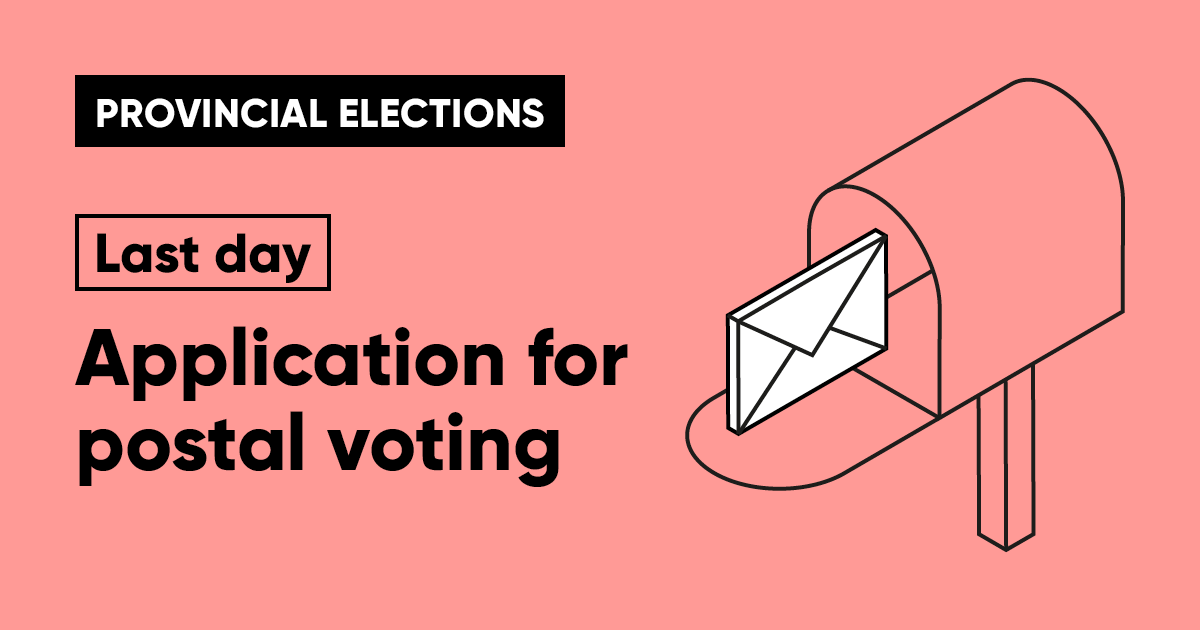 Last day to apply for postal voting! – Élections Québec